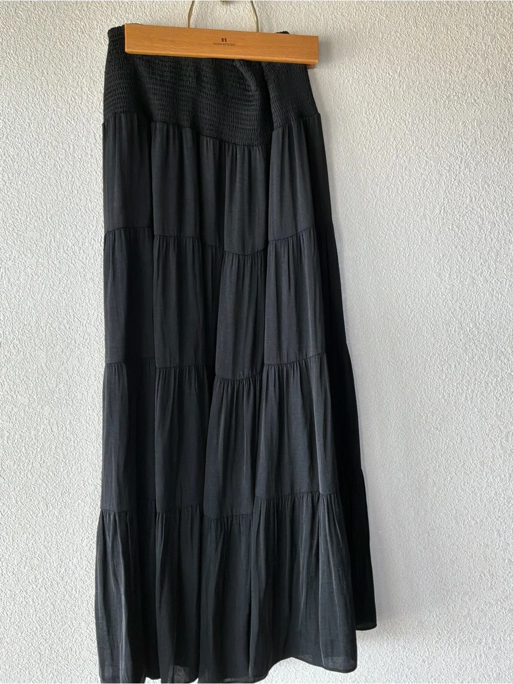 Ruby Rd. | Skirts | Ruby Rd Black Tiered Maxi Skirt With Shirred Waist ...